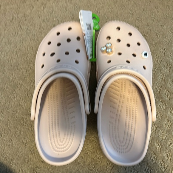 CROCS | Shoes | Nwt Quartz Colored Womens Crocs With 2 Charms Sz 9 ...